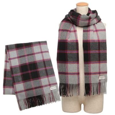 ジョンストンズ ストール マフラー ワインレッド レッド レディース