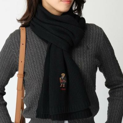 ポロラルフローレン マフラー ソリッド デニム ベア スカーフ ポロベア